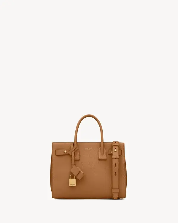 Saint Laurent Sac De Jour In Grained Leather - Cinnamon
