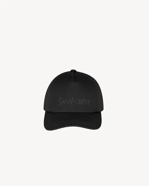 Saint Laurent Cap In Gabardine - Black