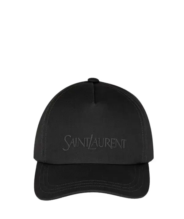 Saint Laurent Cap In Gabardine - Black