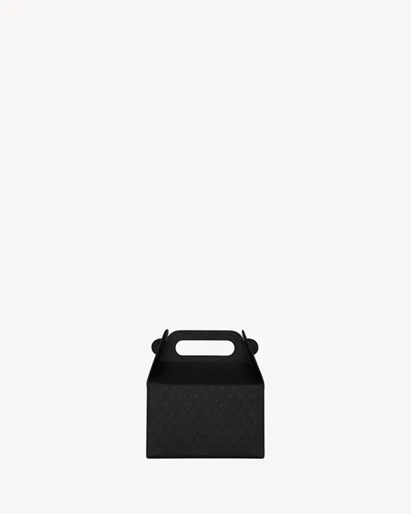 Saint Laurent Take-away Box In Leather - Black