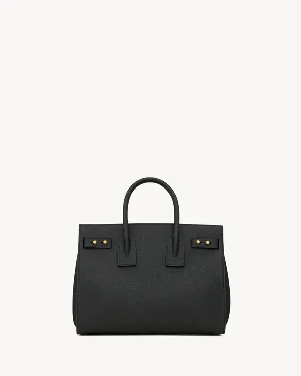 Saint Laurent Sac De Jour In Supple Grained Leather - Black