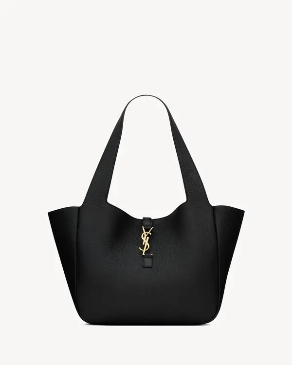 Saint Laurent Le 5 À 7 Bea Grained Leather Tote - Black