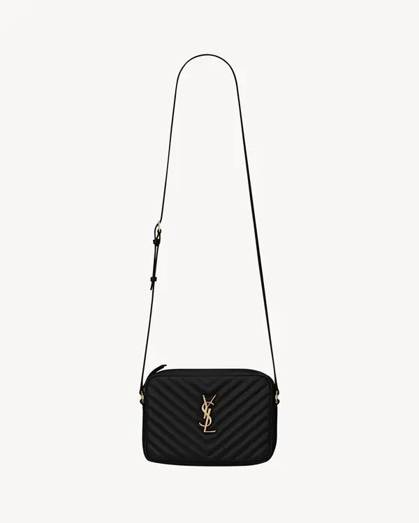 Saint Laurent Lou Camera Bag In Quilted Leather - Black