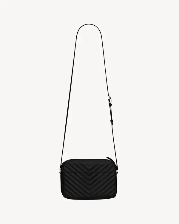 Saint Laurent Lou Camera Bag In Quilted Leather - Black