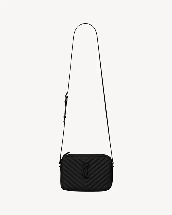 Saint Laurent Lou Camera Bag In Quilted Leather - Black