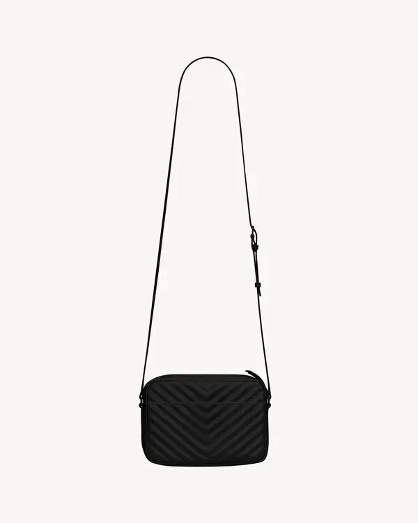 Saint Laurent Lou Camera Bag In Quilted Leather - Black