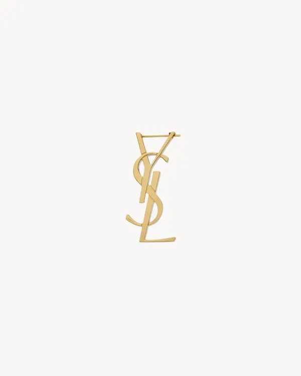 Saint Laurent Cassandre Single Earring In Metal - Gold