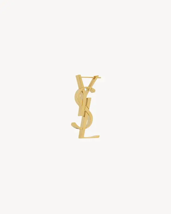 Saint Laurent Cassandre Single Earring In Metal - Gold
