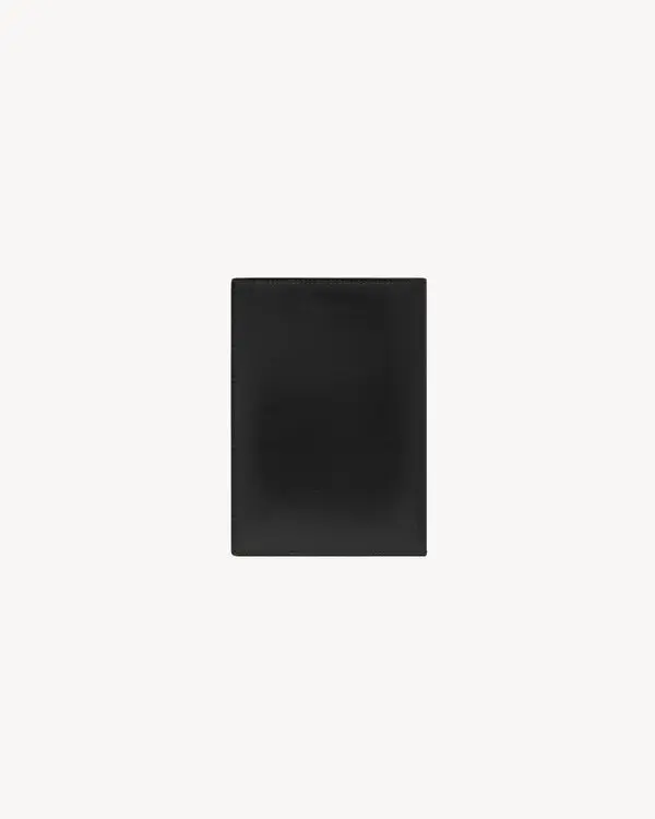 Saint Laurent Paris Passport Holder In Lacquered Leather