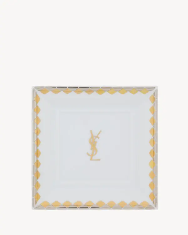 Saint Laurent Porcelain Tray - White