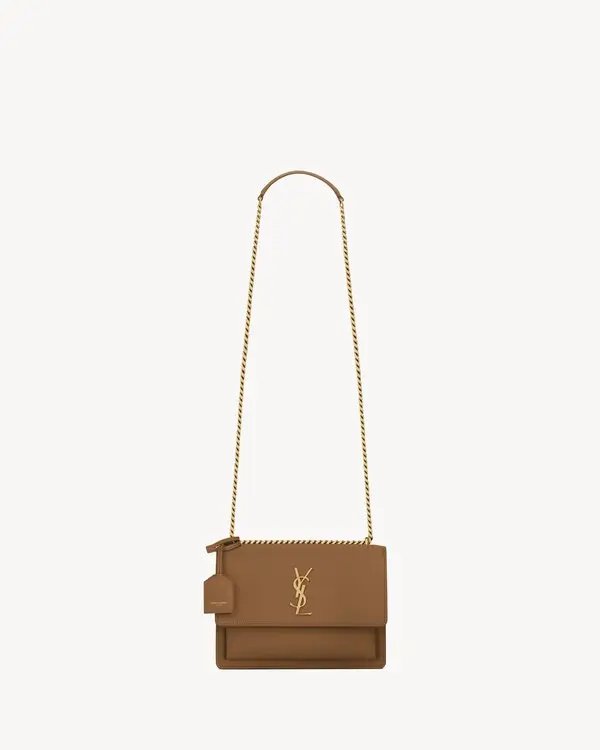 Saint Laurent Sunset Medium In Smooth Leather - Fox
