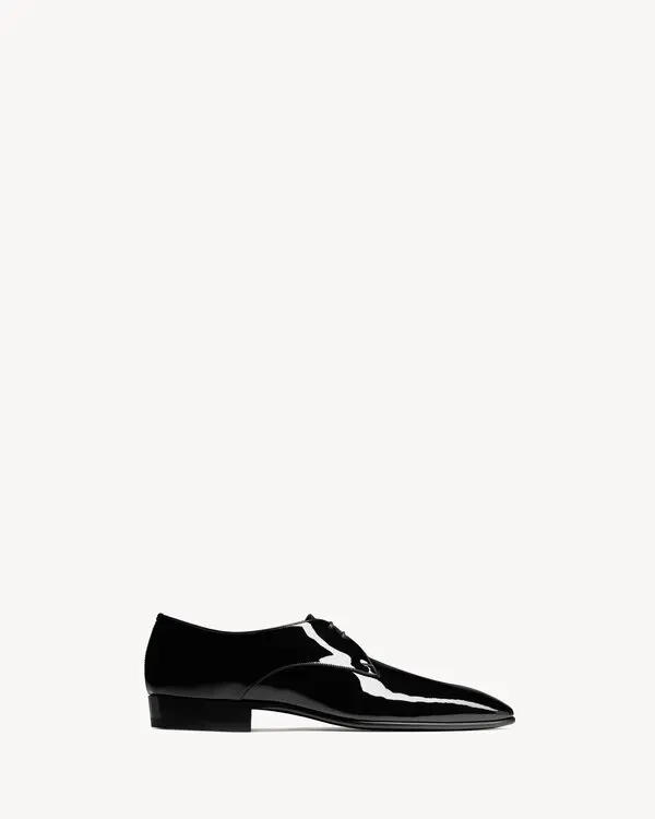Saint Laurent Gabriel Patent Leather Derby Shoes