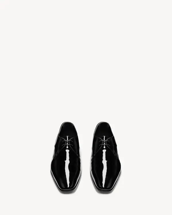 Saint Laurent Gabriel Patent Leather Derby Shoes