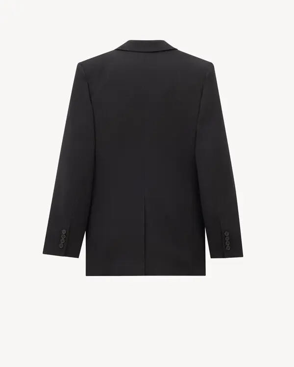 Saint Laurent Double-breasted Wool Gabardine Jacket