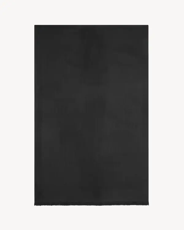 Saint Laurent Cassandre Scarf In Wool Jacquard