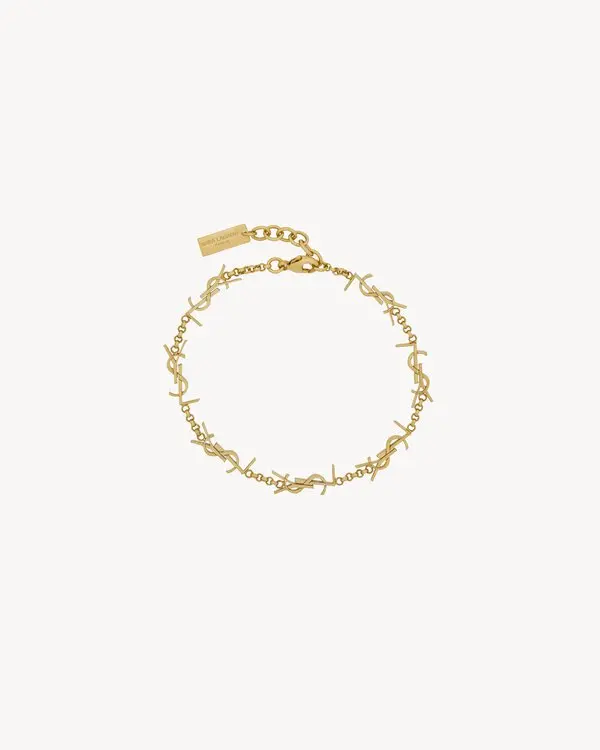 Saint Laurent Cassandre Multi-charm Bracelet - Gold