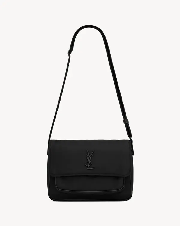 Saint Laurent Niki Messenger Bag In Econyl - Black
