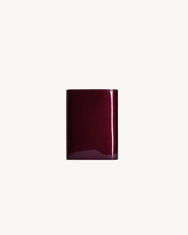 Saint Laurent Paris Credit Card Wallet In Patent Leather