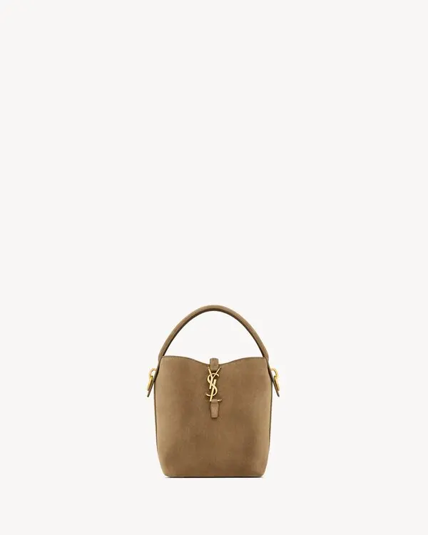 Saint Laurent Le 37 Small Suede Bucket Bag - Golden Leaf
