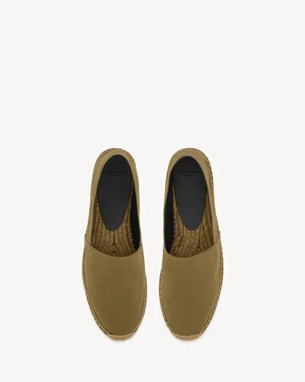 Saint Laurent Cotton Gabardine Espadrilles - Cactus