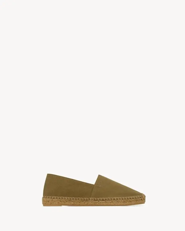 Saint Laurent Cotton Gabardine Espadrilles - Cactus