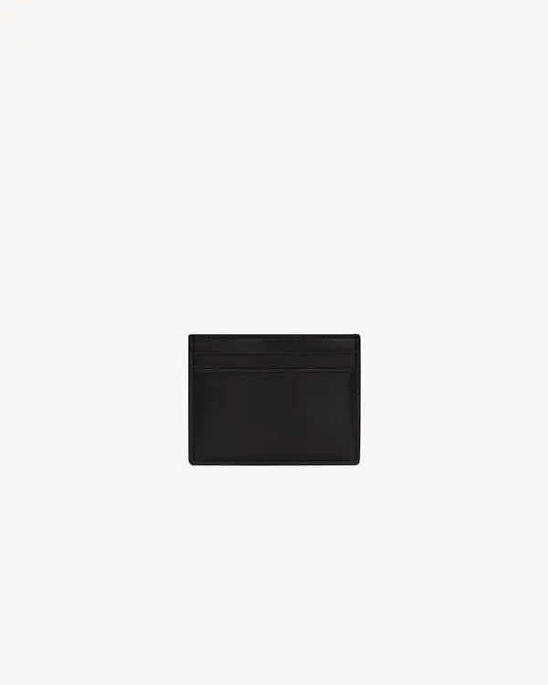 Saint Laurent Paris Credit Card Case In Smooth Leather - Black