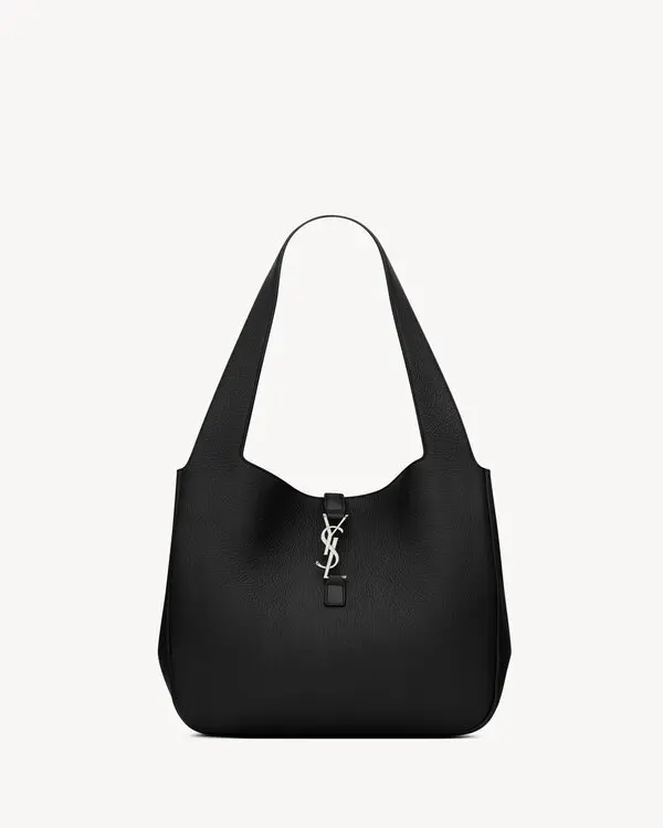 Saint Laurent Le 5 À 7 Bea Tote Bag In Grained Leather - Black