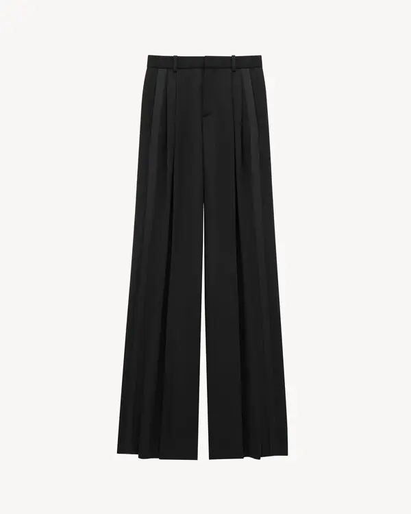 Saint Laurent Grain De Poudre Tuxedo Pants