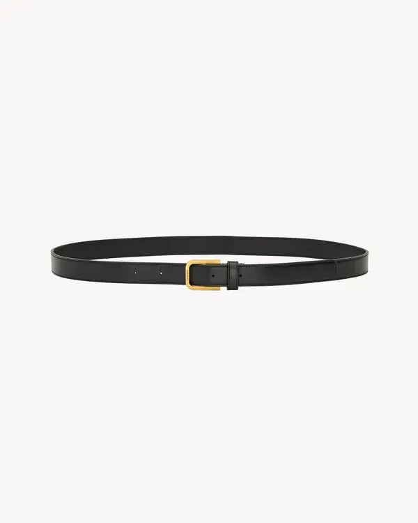 Saint Laurent Minimal Belt In Smooth Leather
