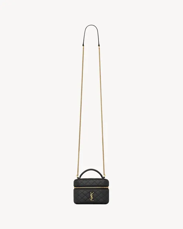 Saint Laurent Gaby Micro Vanity Bag In Lambskin - Black