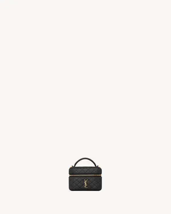 Saint Laurent Gaby Micro Vanity Bag In Lambskin - Black