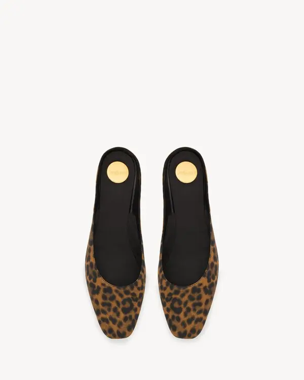 Saint Laurent Lido Slip-on In Print Grosgrain - Leopard