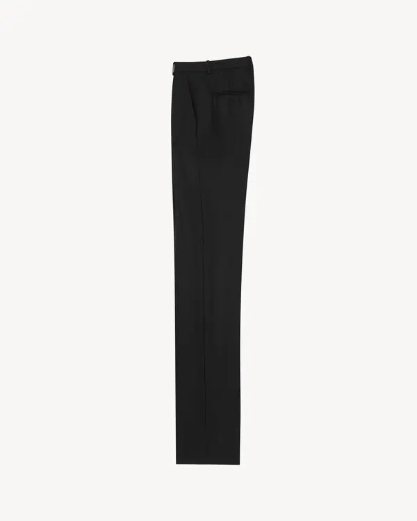 Saint Laurent High-waisted Wide-leg Cashmere Pants - Black