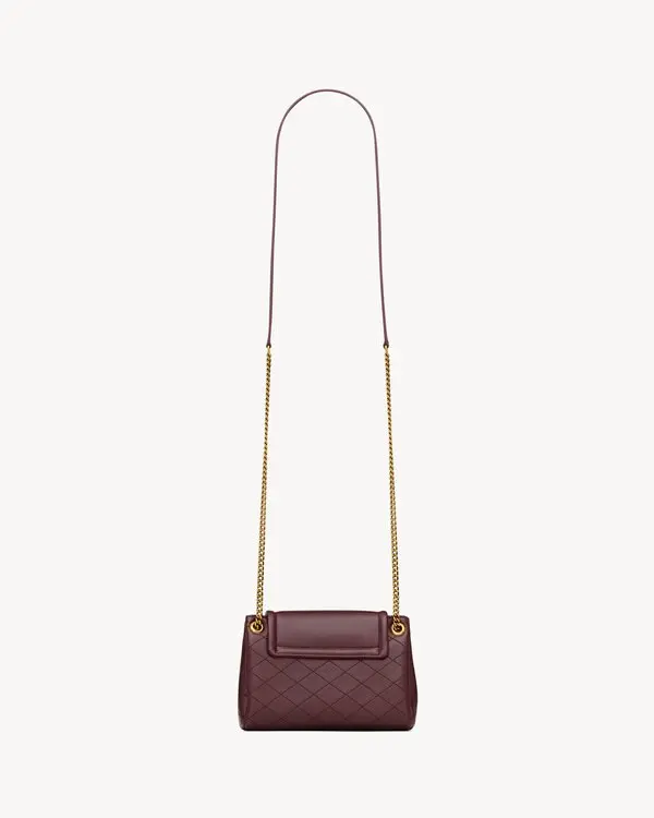 Saint Laurent Mini Nolita Bag In Lambskin - Rouge Cabernet