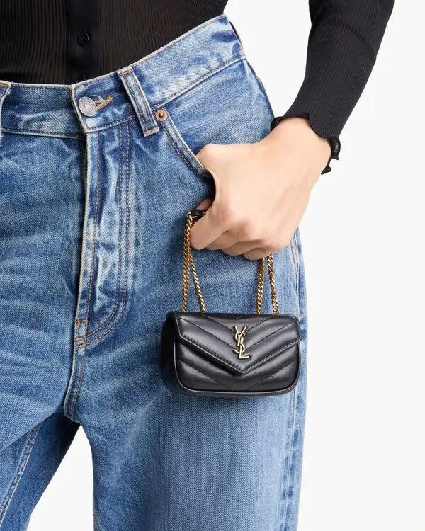 Saint Laurent Loulou Micro Bag In Lambskin