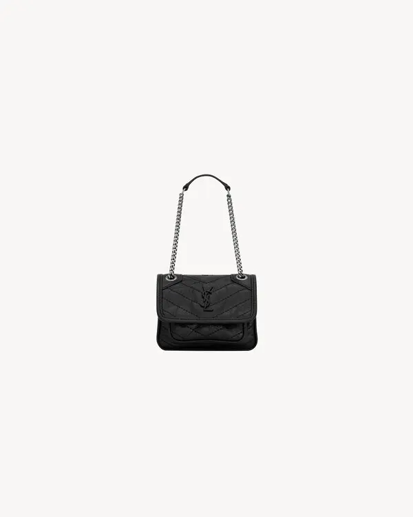 Saint Laurent Niki Micro Bag In Leather