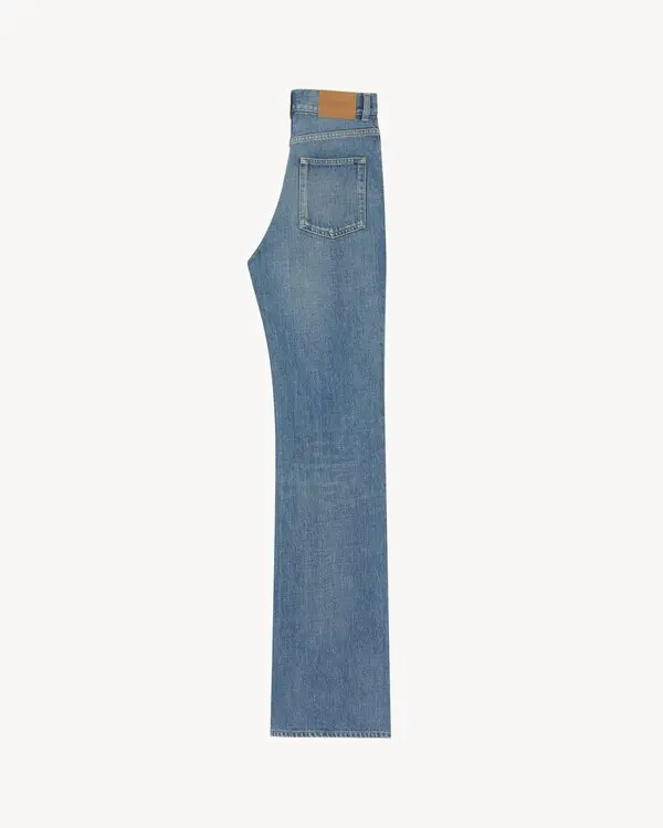 Saint Laurent 70's High-rise Boot-cut Jeans - Authentic Medium Blue