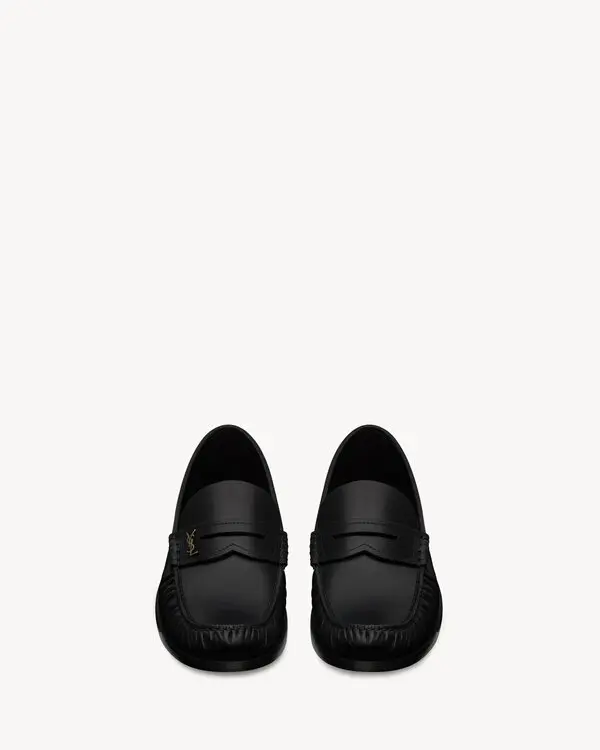 Saint Laurent Loafers In Smooth Leather - Black