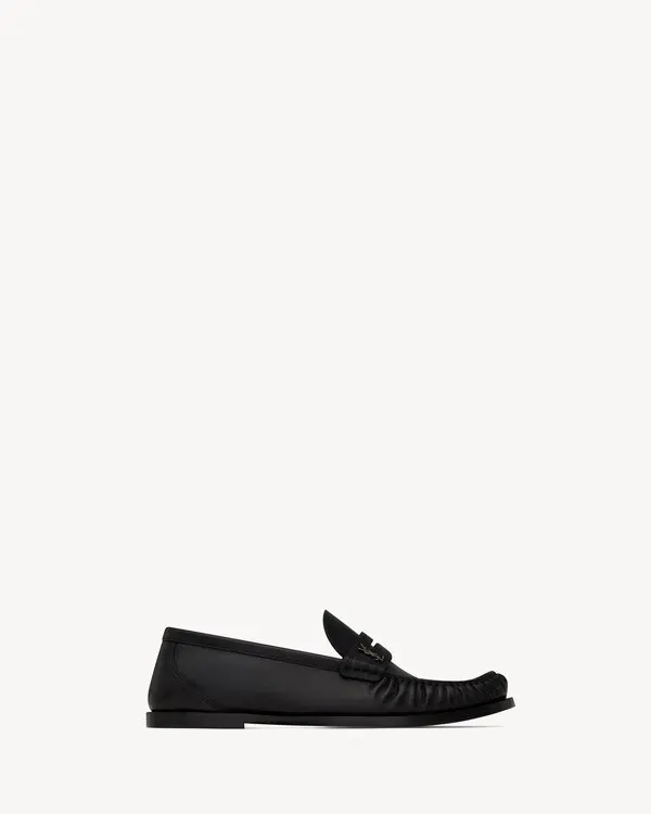 Saint Laurent Loafers In Smooth Leather - Black