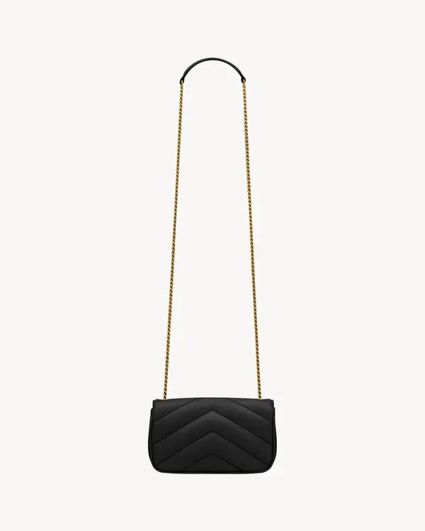 Saint Laurent Loulou Mini Lambskin Bag - Black
