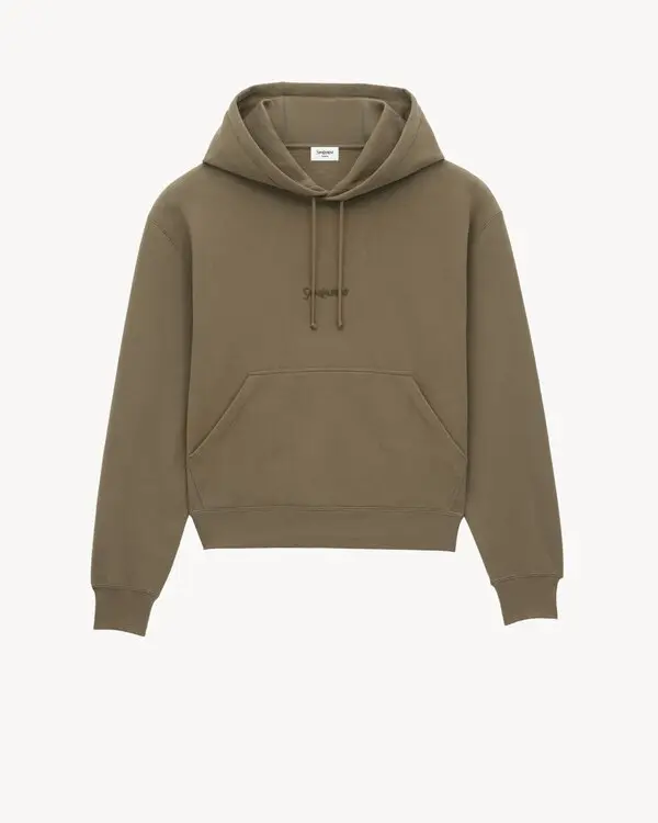 Saint Laurent Fleece Hoodie - Kaki
