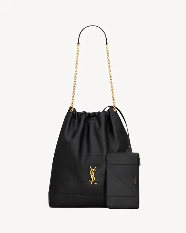 Saint Laurent Jamie Large Pochon Bag In Lambskin