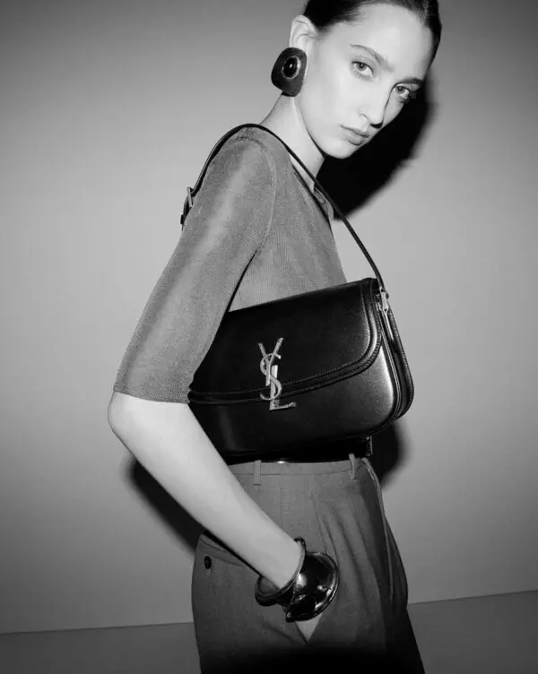Saint Laurent Solferino Small In Box Bag - Black