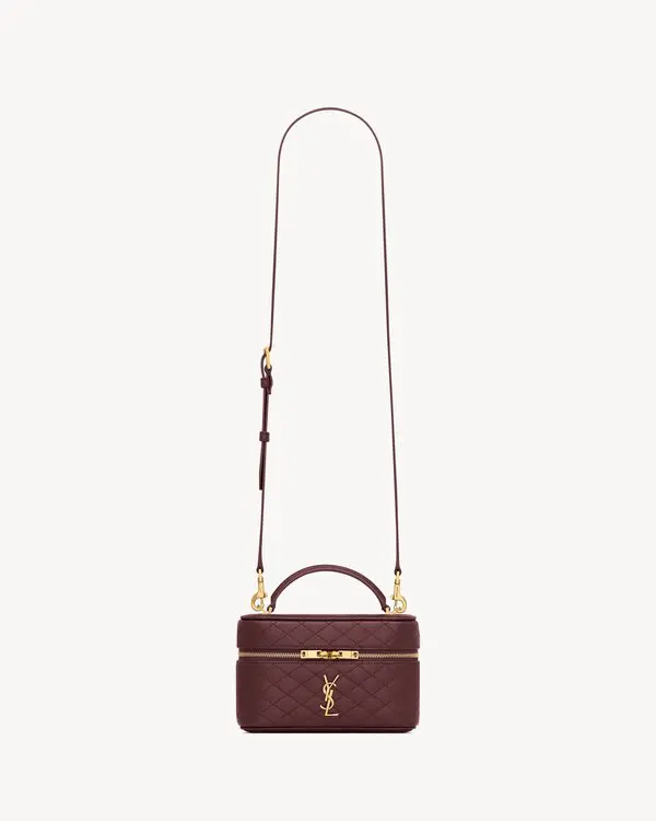 Saint Laurent Gaby Vanity In Lambskin - Rouge Cabernet