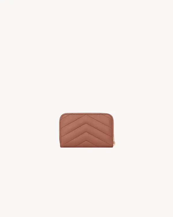Saint Laurent Cassandre Wallet In Lambskin - Barely Pink