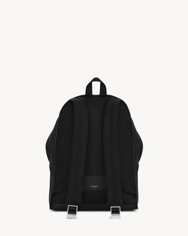 Saint Laurent City Backpack In Matte Leather - Black