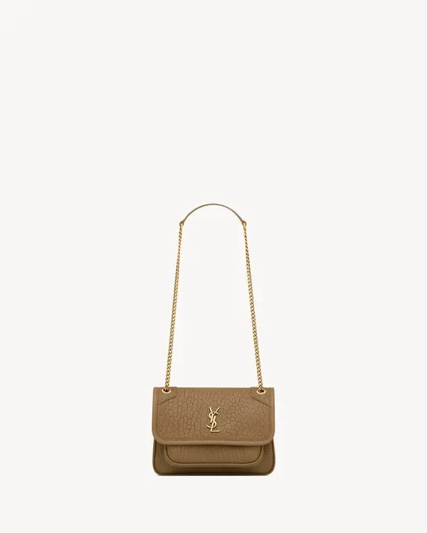 Saint Laurent Niki Mini Grained Lambskin Shoulder Bag