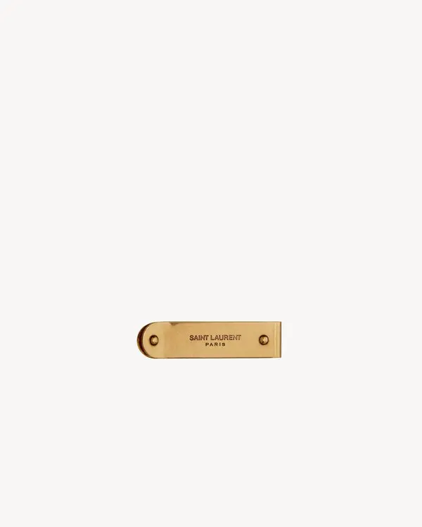 Saint Laurent Id Money Clip In Metal - Bronze