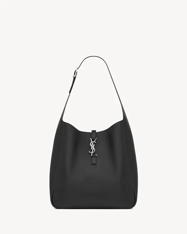 Saint Laurent Le 5 À 7 Supple Large Grained Leather Shoulder Bag - Black