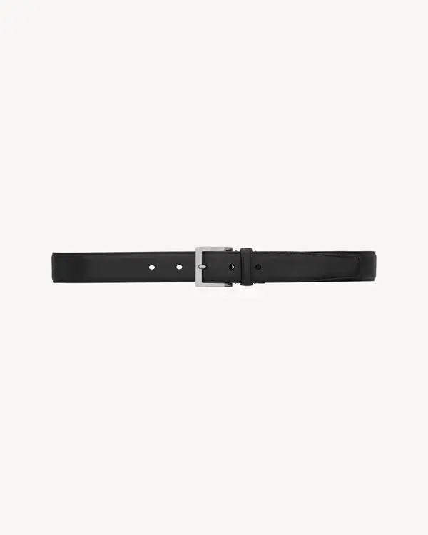 Saint Laurent Vadim Belt In Leather - Black